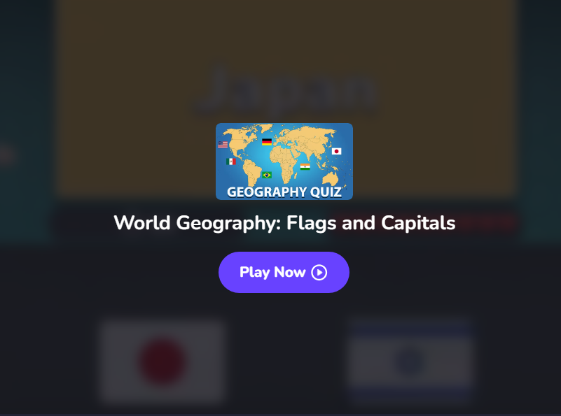 World Geography: Flags and Capitals - I am bored button